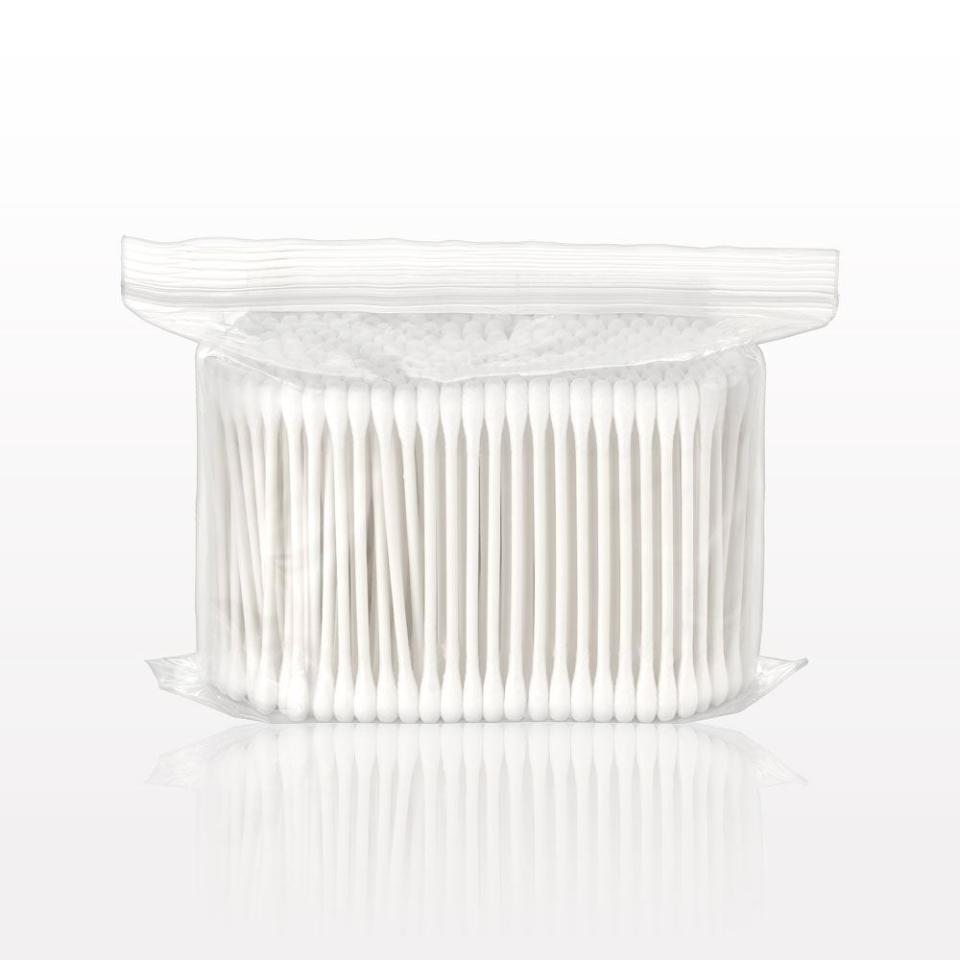 Dual Ended Round Tip Swab with White Handle