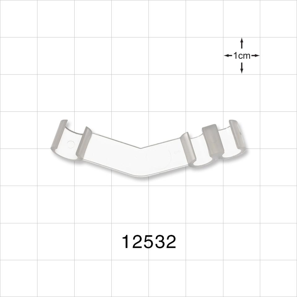3 Channel Multi-Cavity Angle Clip, Natural - 12532
