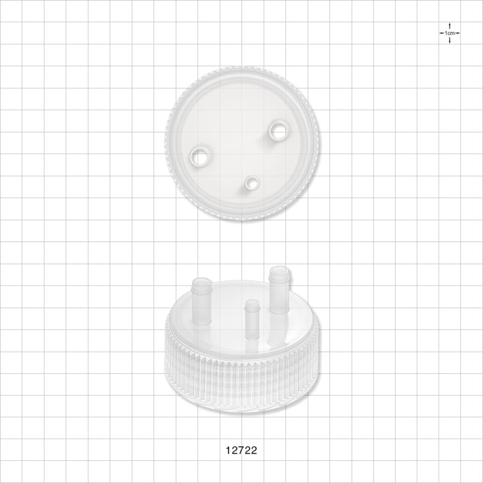 Pharmatainer Cap, 3-Ports - 12722