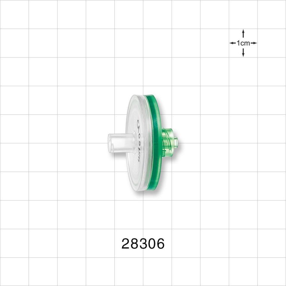 Hydrophilic Filter, Female Luer Lock Inlet, Male Luer Lock Outlet