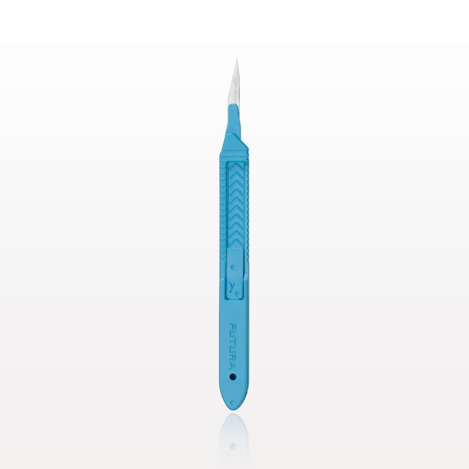 Futura® Single-Use Safety Scalpel, Blue, #11; Non-Sterile - 31211