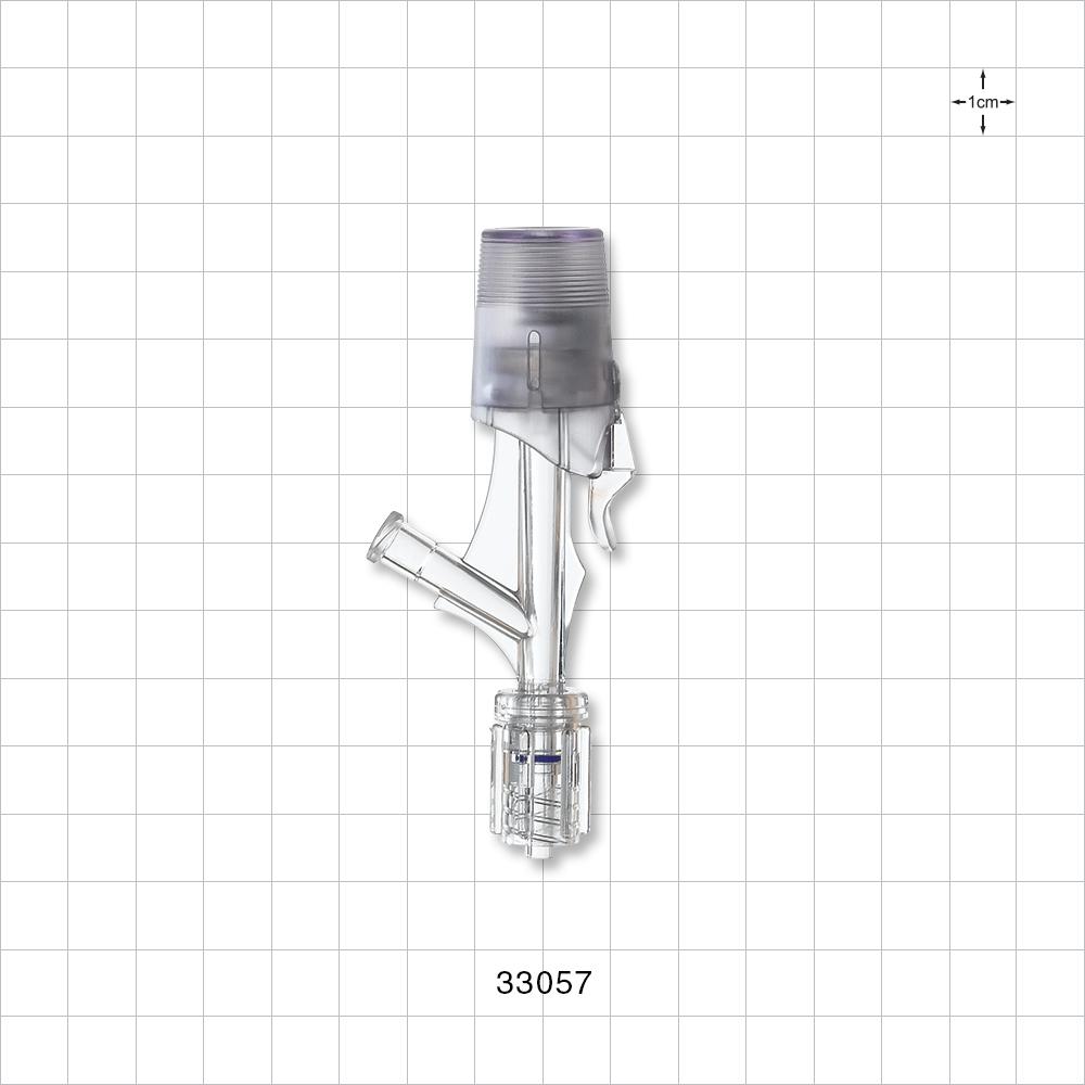 One Handed Hemostasis Valve Y Connector, Rotating Male Luer Lock/Female ...