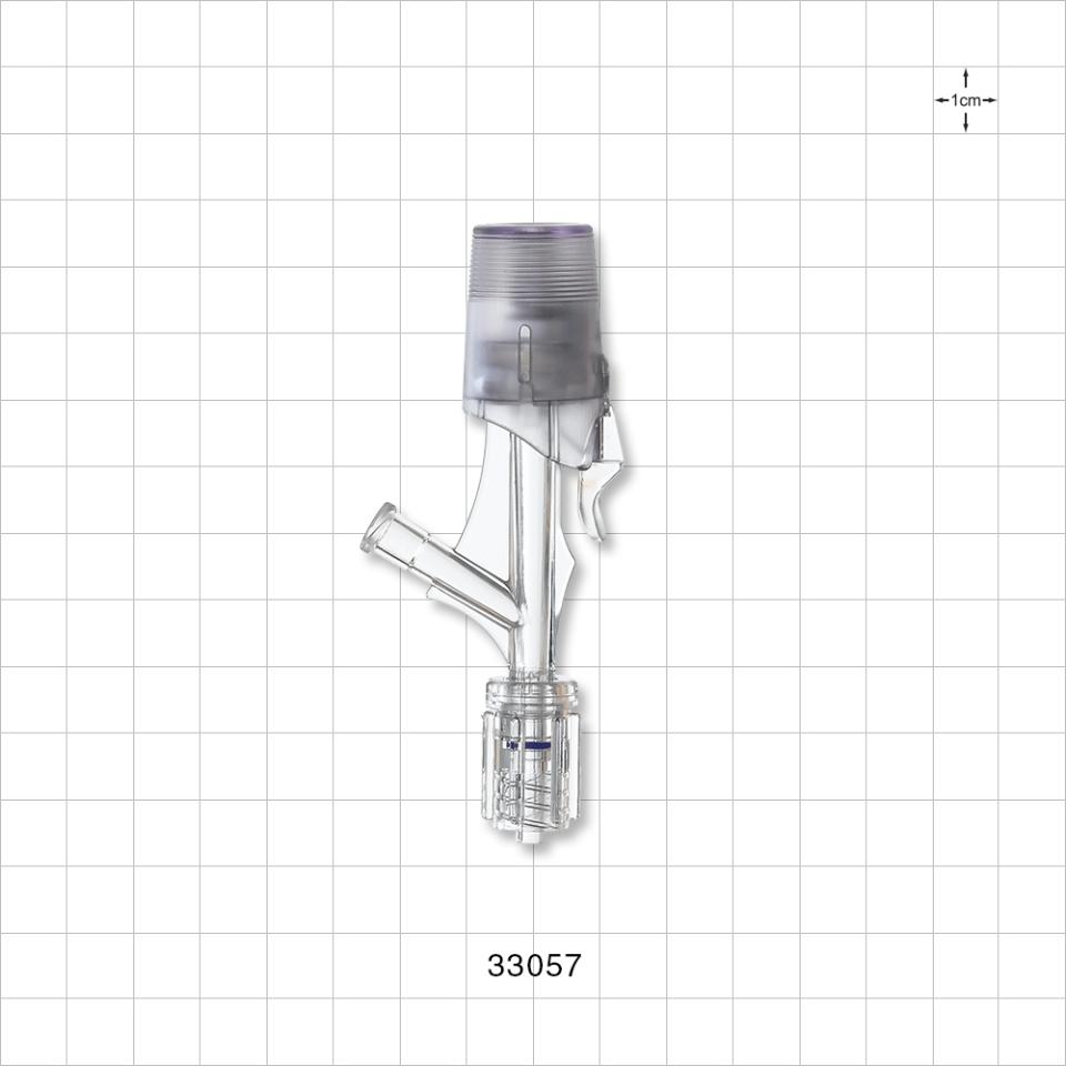 One Handed Hemostasis Valve Y Connector, Rotating Male Luer Lock/Female ...
