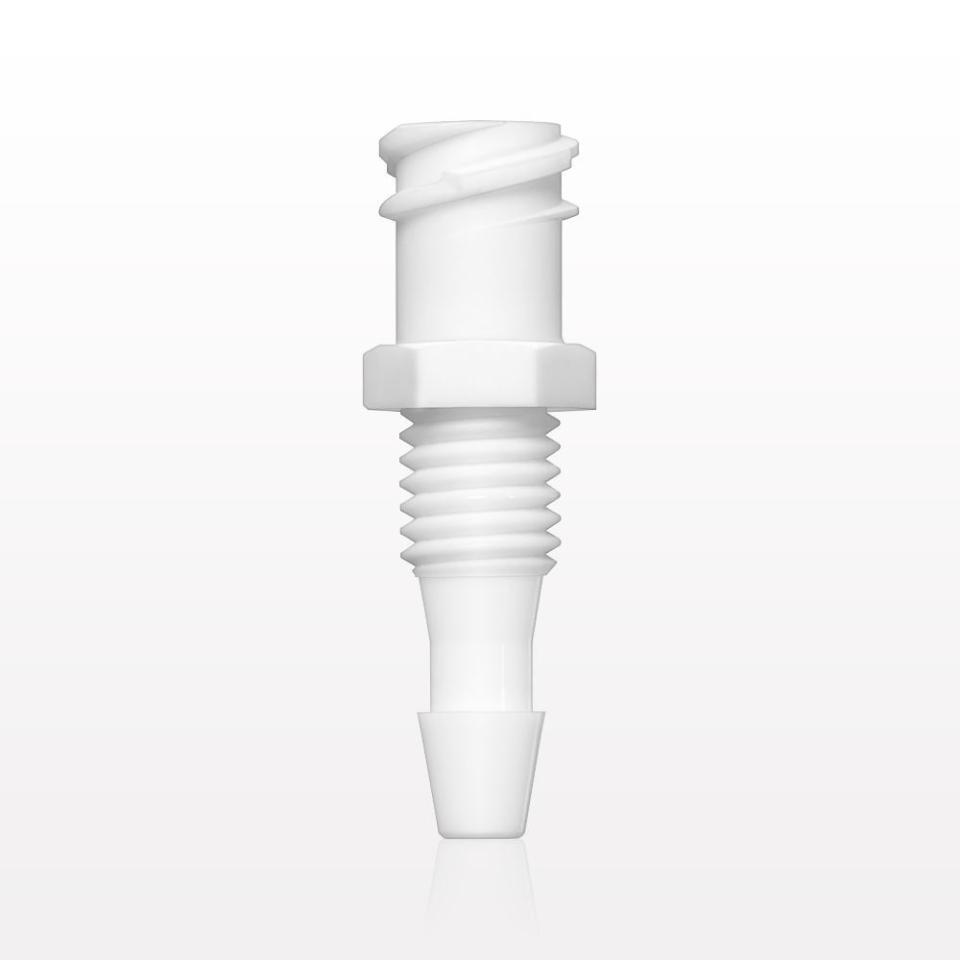 Female Luer Lock to Panel Mount with Barb, White-61857