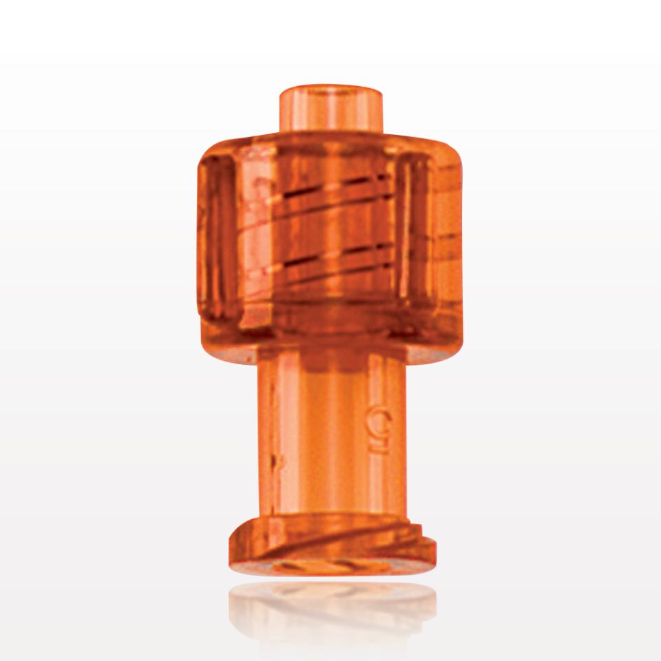 Vented Universal Luer Lock Cap, Transparent Orange - 65314