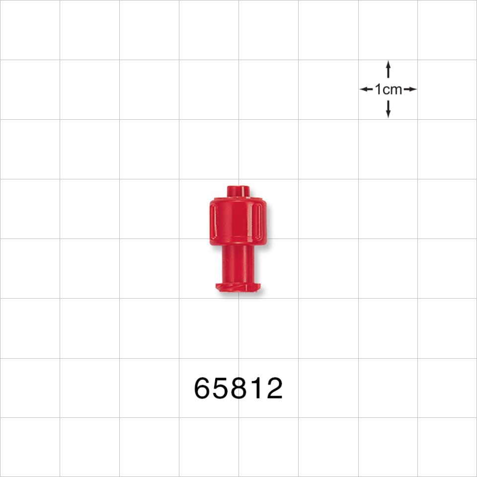 Non-Vented Universal Luer Lock Cap, Red - 65812
