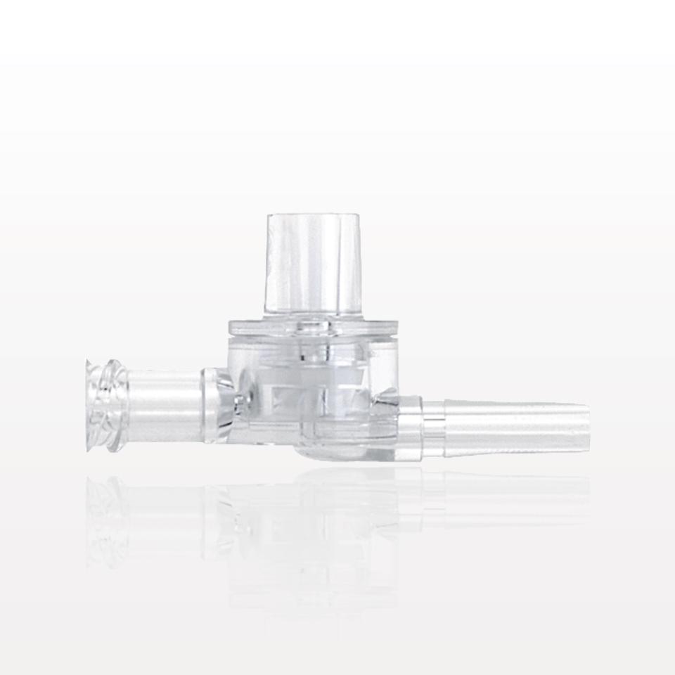 Dual Check Valve, Male Luer Slip Outlet Port, Tubing Pocket Inlet Port ...