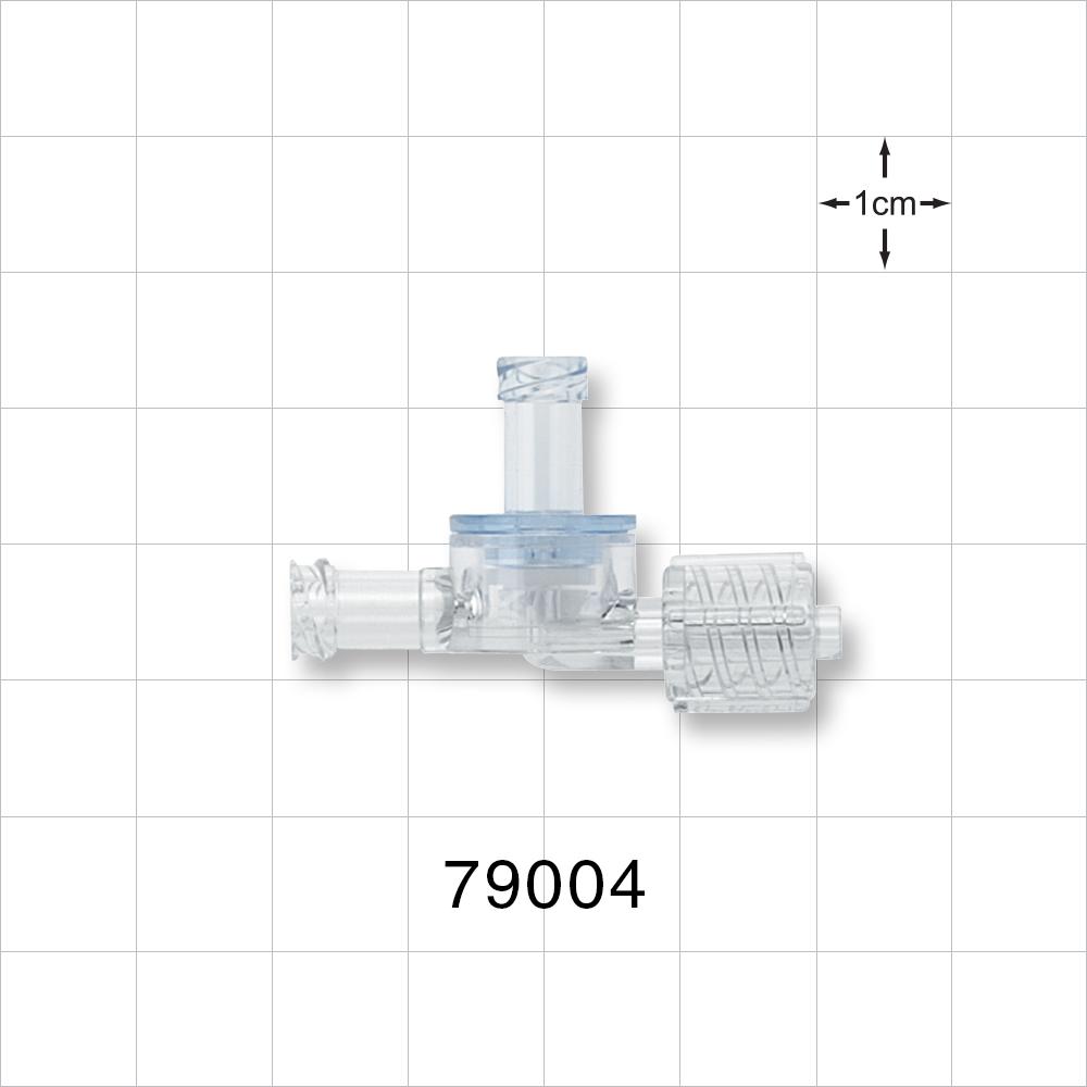 Dual Check Valve, High Pressure, Male Luer Lock with Swivel Nut Outlet ...