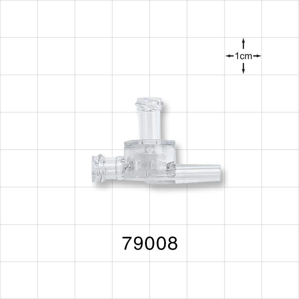 Dual Check Valve, Tubing Outlet Port with Female Luer Lock Inlet and ...