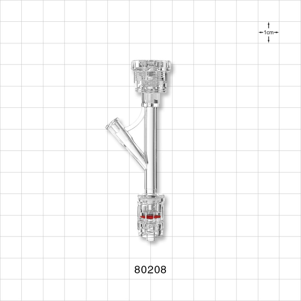 Hemostasis Valve Y Connector, with Rotating Male Luer Lock and Female ...