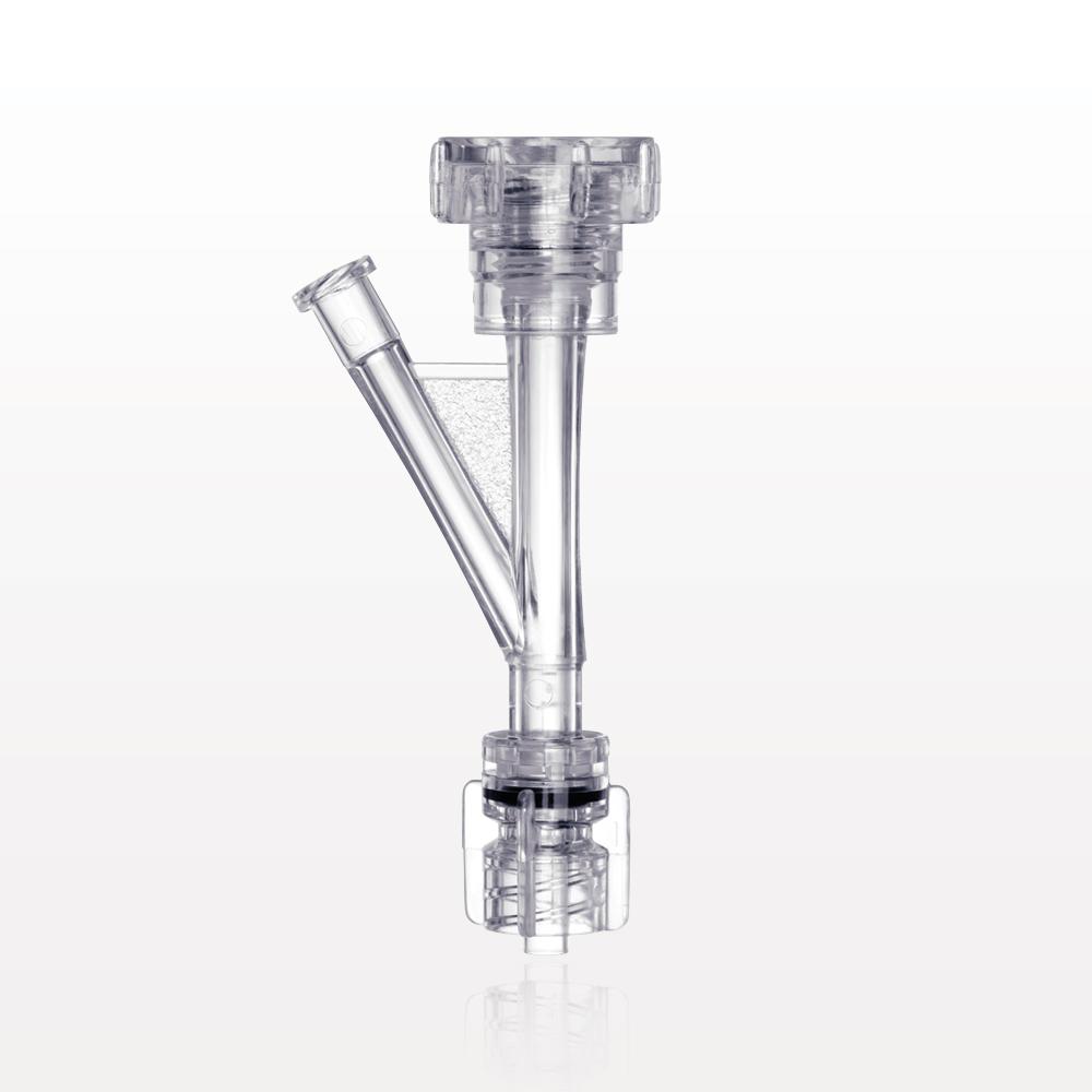 Hemostasis Valve Y Connector, Large Cap, Rotating Male Luer Lock ...