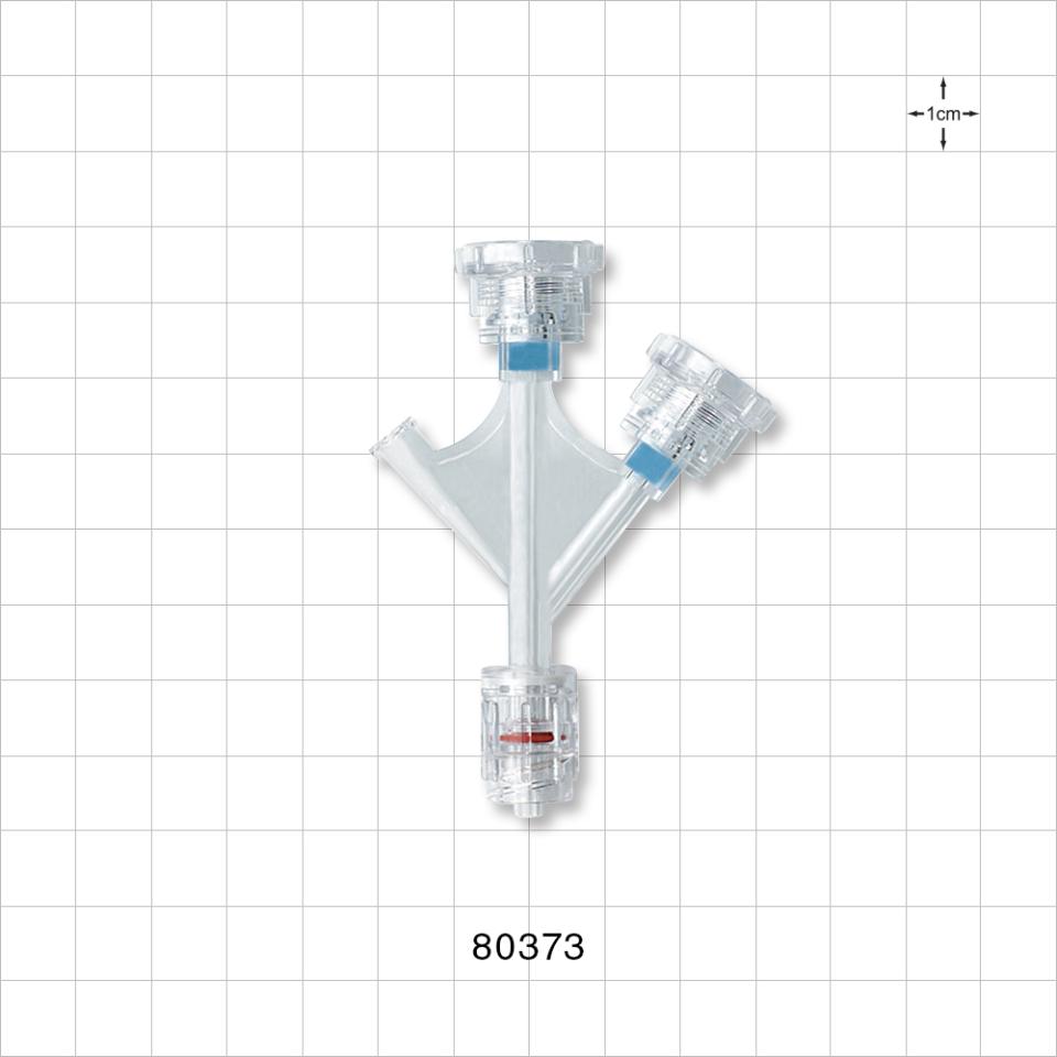 Double Hemostasis Valve Y Connector, 8 - 9 FR (0.106 inch - 0.118 inch ...