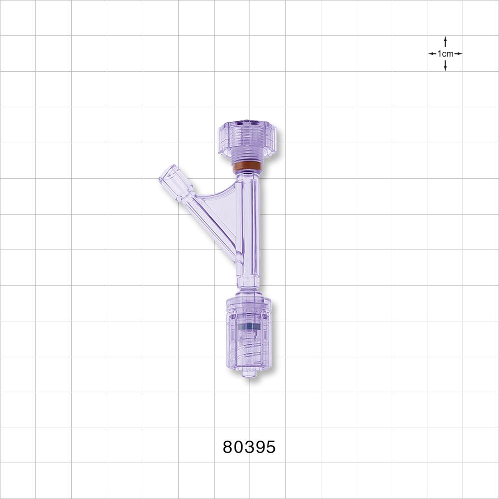 Hemostasis Valve Y Connector, Rotating Male Luer Lock and Female Luer ...