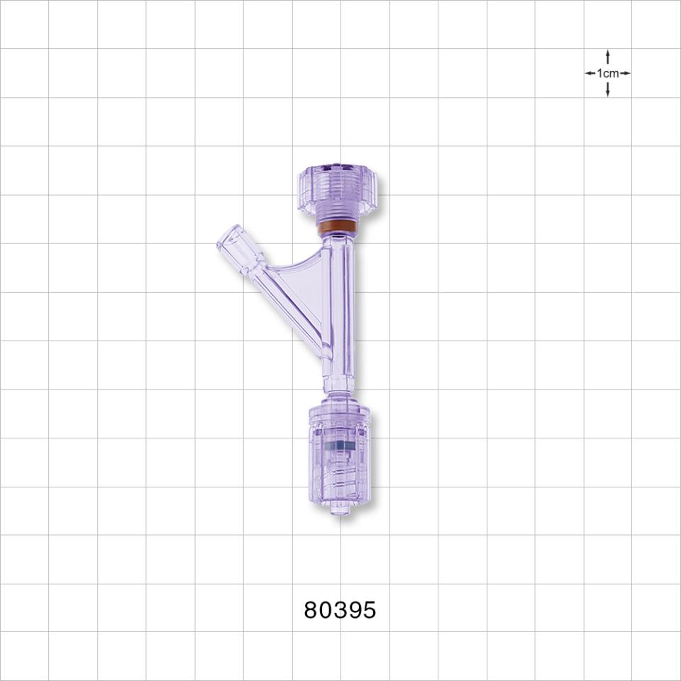 Hemostasis Valve Y Connector, Rotating Male Luer Lock and Female Luer ...