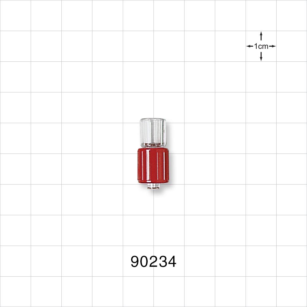 Male Luer Connector with Red Spin Lock - 90234