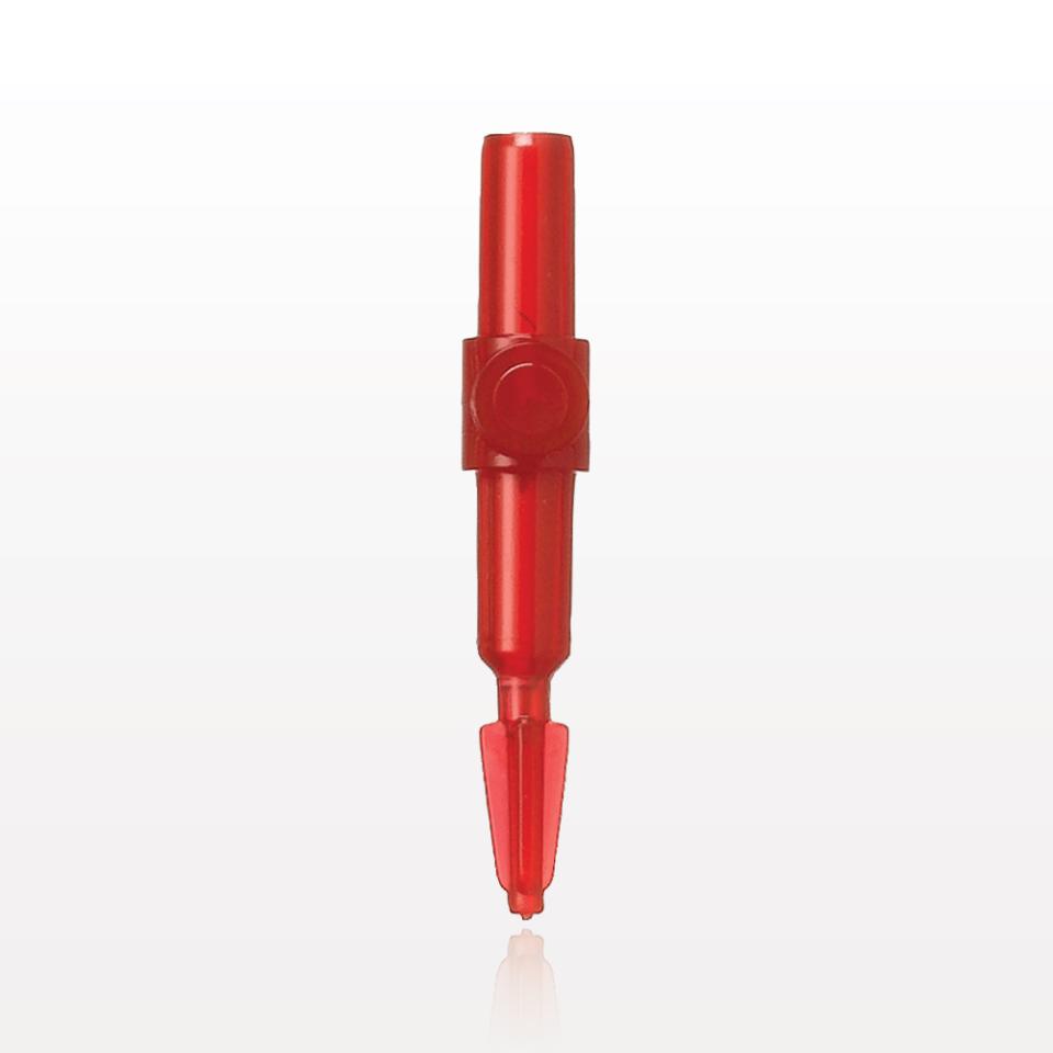 Tubing Connector with Break-Off Tip for .258 ID Bag Port, Red - 94287