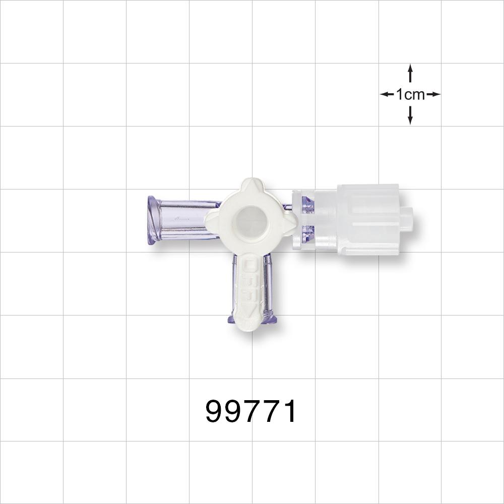 3-Way Stopcock, 2 Female Luer Locks, Rotating Male Luer Lock - 99771