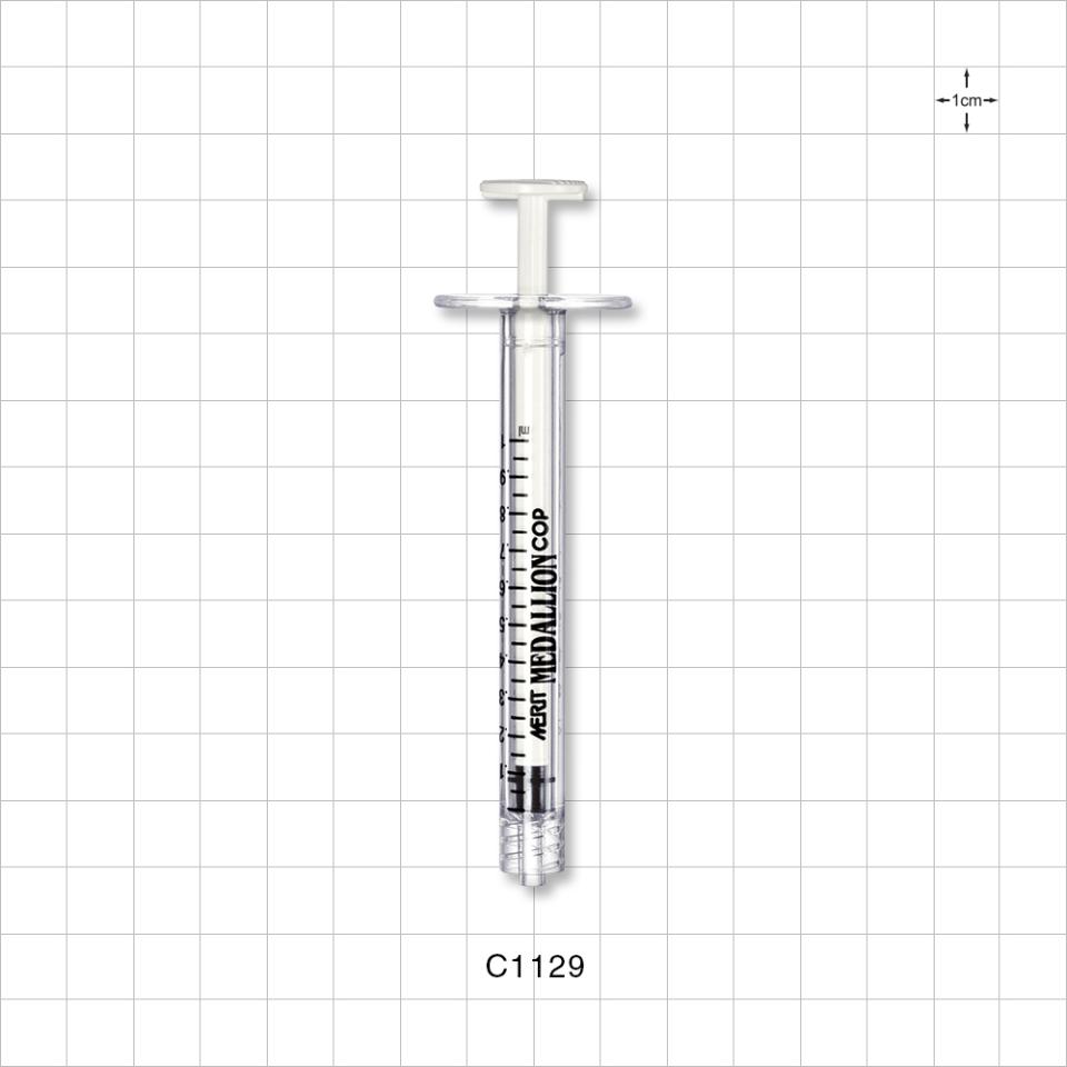 Medallion® COP Syringe, Male Luer Lock, White - C1129