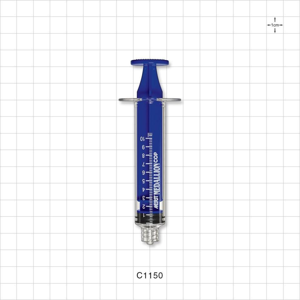 Medallion® COP Syringe, Male Luer Lock, Blue, 160/Box