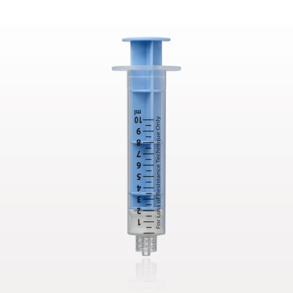 Loss of Resistance Syringe with Male Luer Lock, Light Blue - C3606