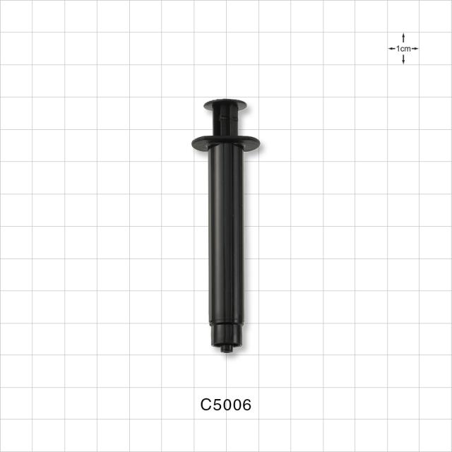 Male Luer Lock Syringe, Zero Dead Space, Black Opaque - C5006