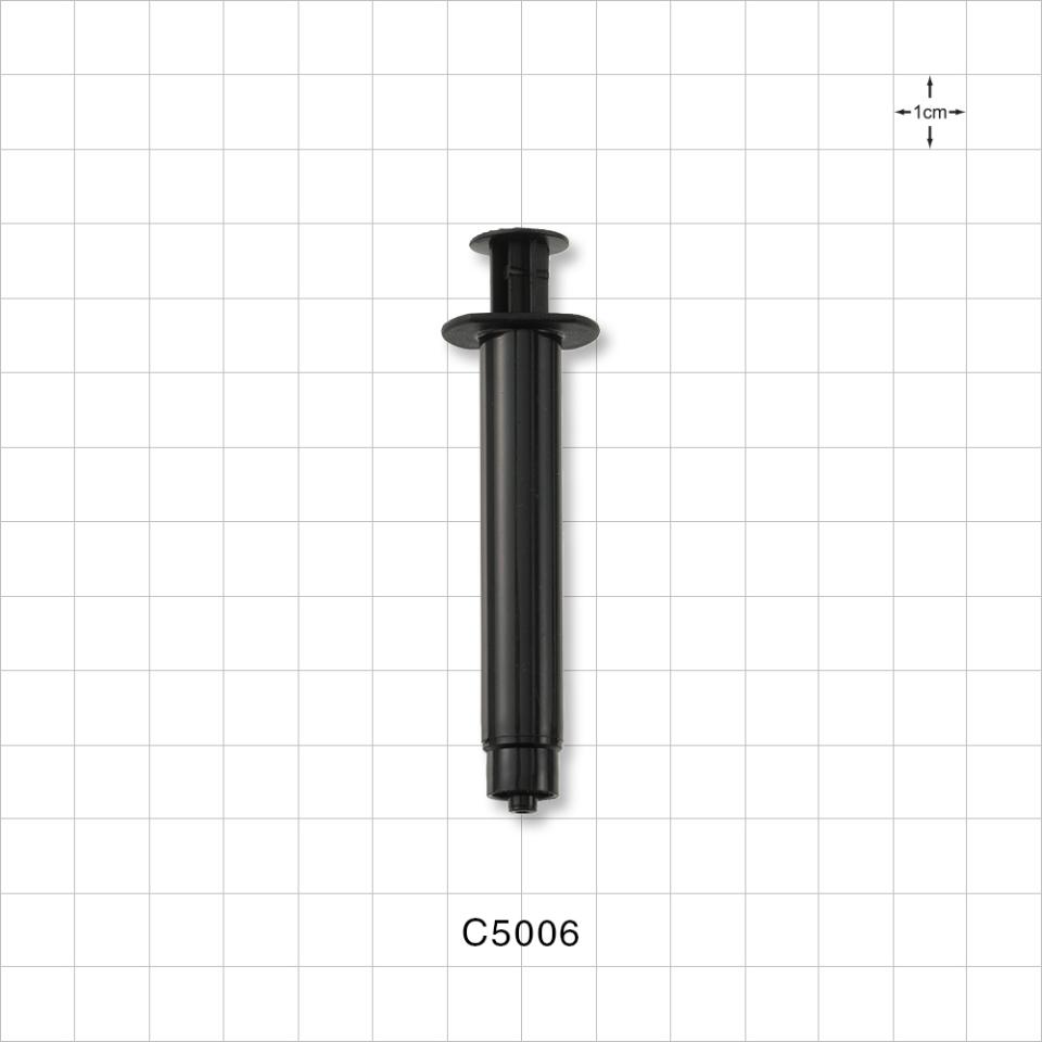 Male Luer Lock Syringe, Zero Dead Space, Black Opaque - C5006