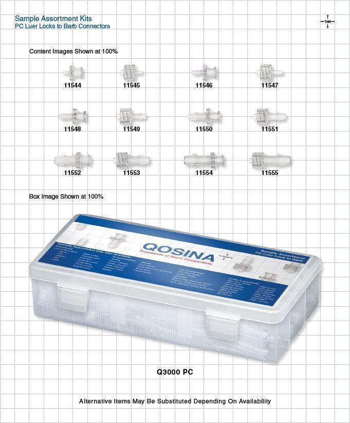 Polycarbonate Luer Locks to Barb Connectors Sample Assortment Kit ...